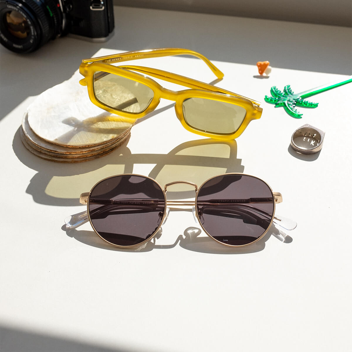 Crap® Eyewear | The Tuff Patrol Gold Polarized Round Sunglasses – Crap ...